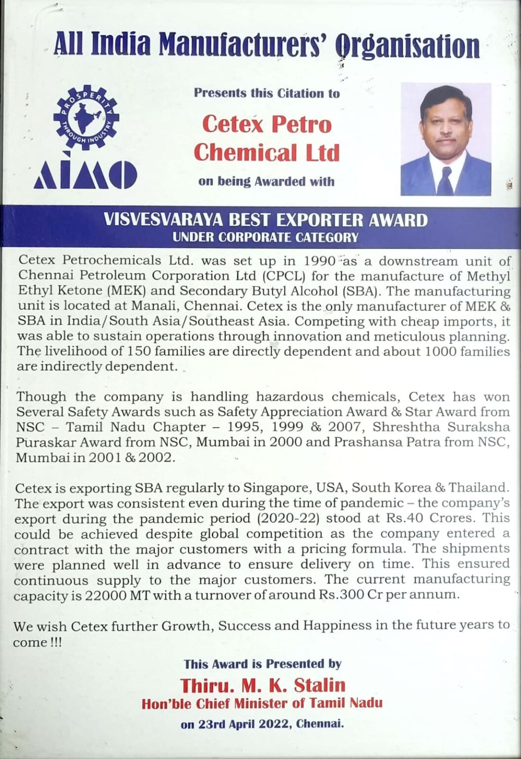 Our Markets – CETEX Petrochemicals Limited Chennai